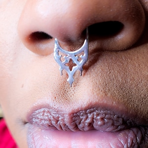 Gothic Church Septum, 16G Nose Ring, Cross, Religious, Goth Septum ...