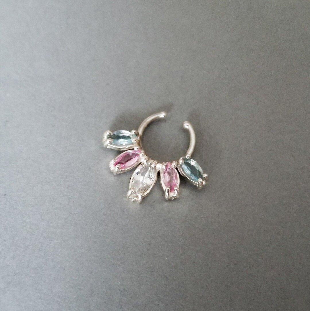 Trans Flag Septum, Pride, LGBT, LGBTQIA, Festival Jewelry, Transsexual ...