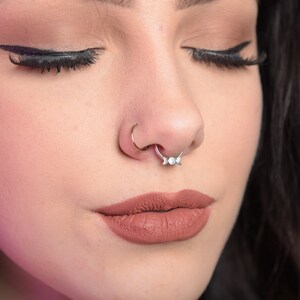Moon Phase Septum, Witchy Septum, Moon Body Jewelry, Boho Nose Ring ...