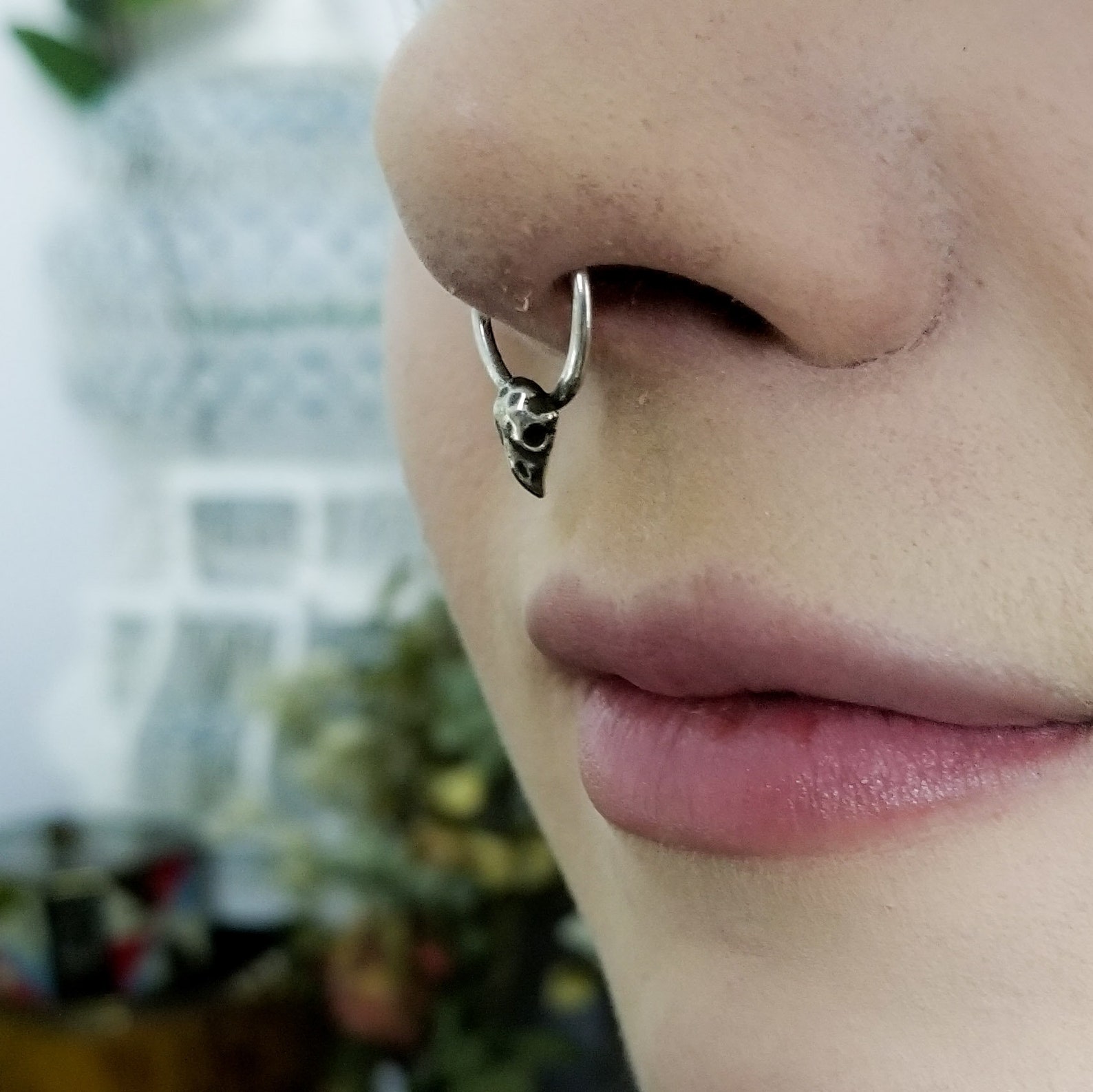 Tiny Bird Skull Septum Piercing Body Jewelry Skull Nose - Etsy