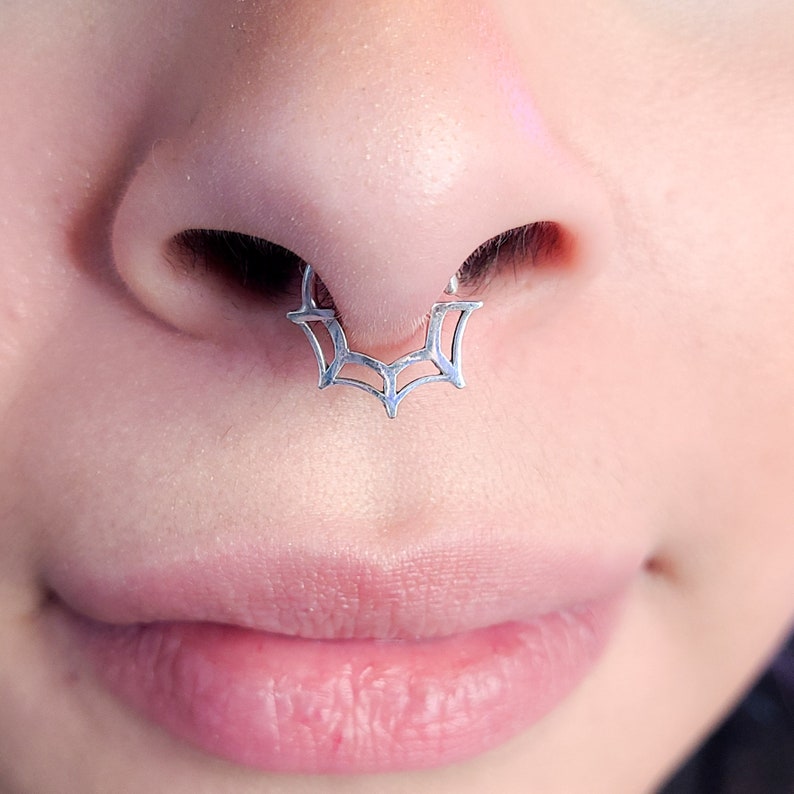 Spiderweb Nose Ring, Halloween Jewelry, Witch, Goth, Punk, Cobweb ...
