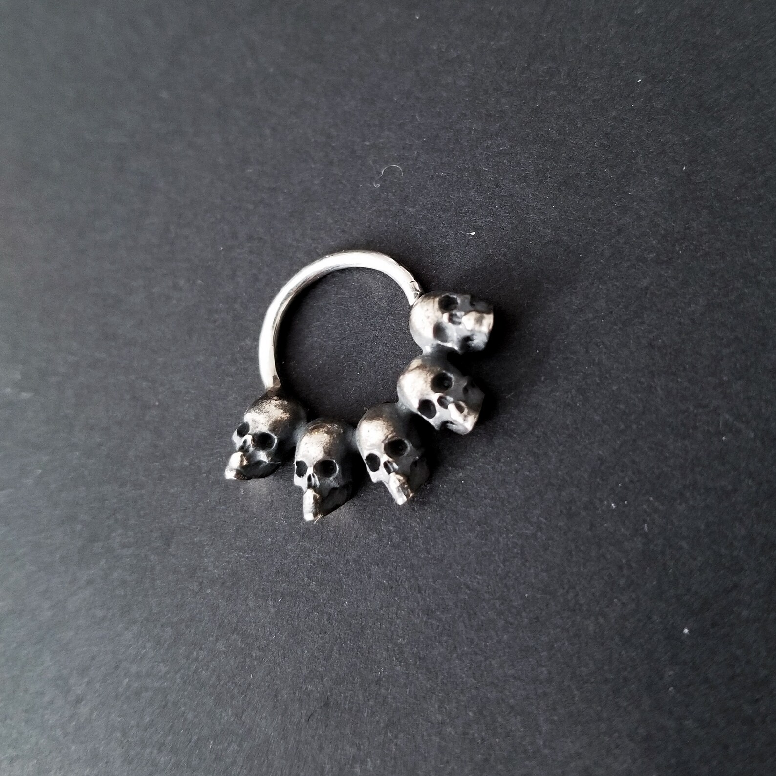 5 Skull Septum Ring, Massive, Oversized, Statement, Bold, Viking, Punk ...