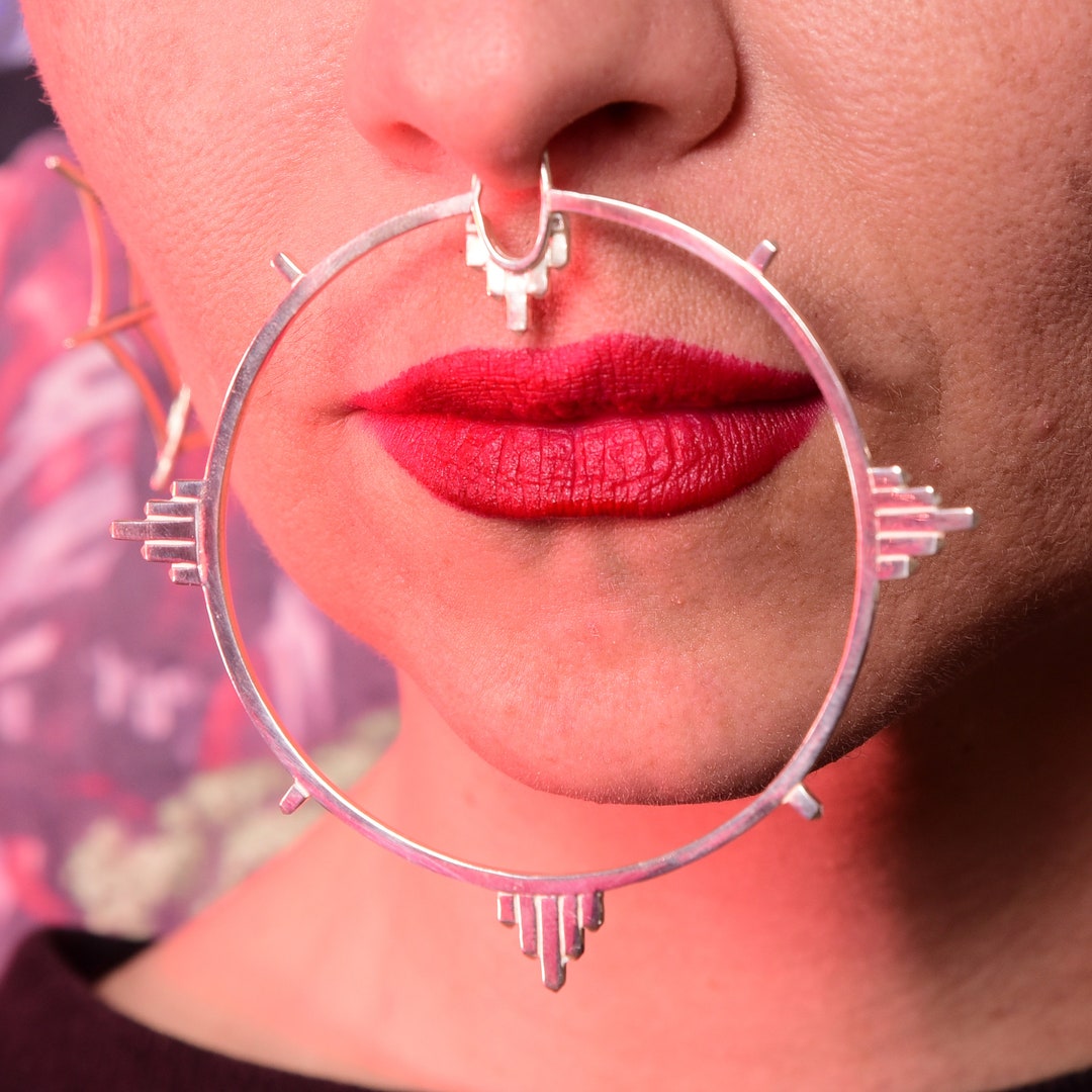 Big Celestial Hoop Septum Ring, Oversized Hoop, Big Nose Ring ...