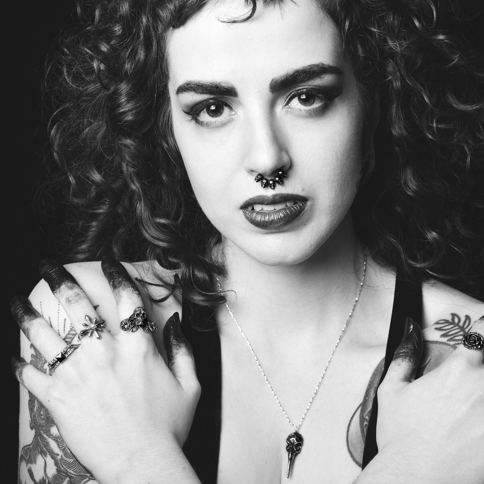 5 Skull Septum Ring, Massive, Oversized, Statement, Bold, Viking, Punk ...