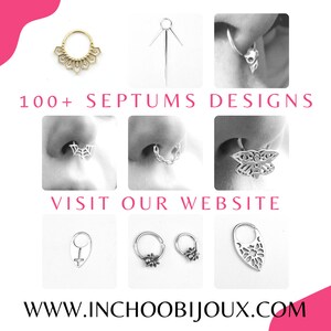 Long Spike Septum Piercing, Punk Spikes Nose Ring, Body Jewelry, 16G ...