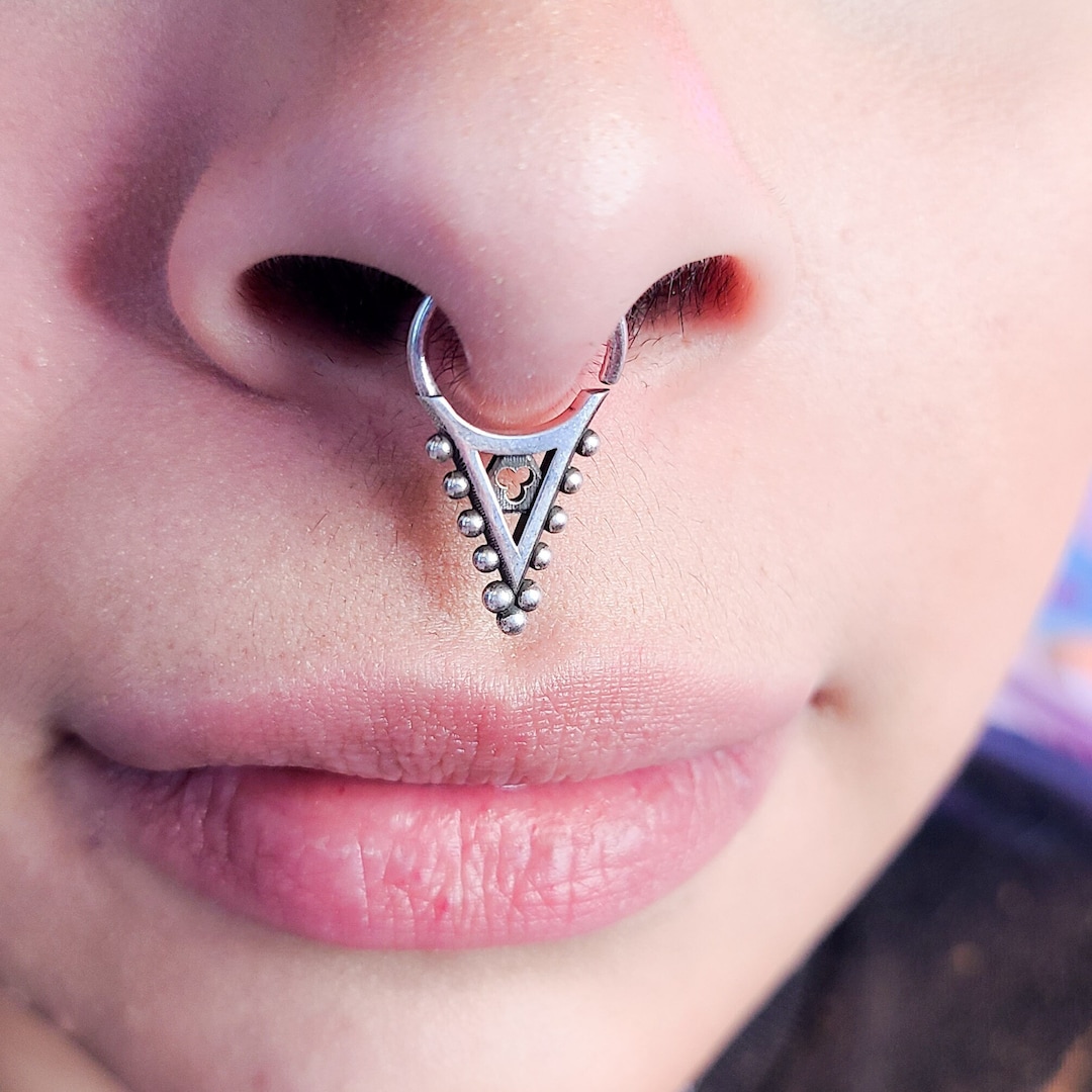 Gothic Church Roof Septum Piercing, Architectural, Statement, Rocker ...