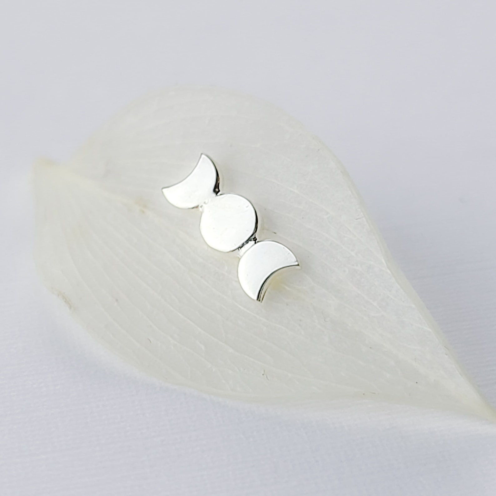 Moon Phase Nose Stud Silver Moon Nose Piercing Half Moon - Etsy
