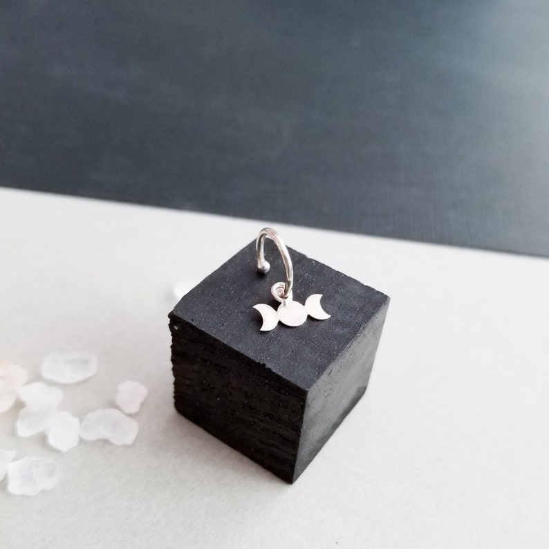 Moon Phase Dangling Lip Ring Fake Lip Ring Lip Piercing - Etsy