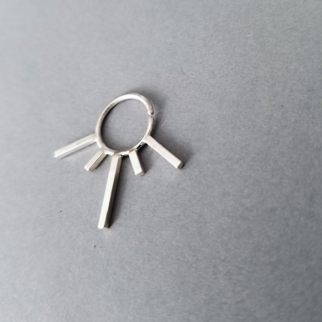 Art Deco Septum, Geometric Nose Ring, Rocker Piercing, Fake, Body ...