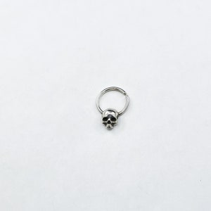 Cute Skull Septum Piercing, Small Skull Nose Ring, Nose Piercing ...