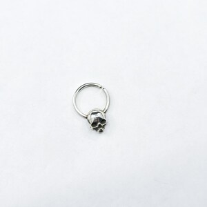 Cute Skull Septum Piercing, Small Skull Nose Ring, Nose Piercing ...