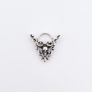 Skull and Lace Septum Piercing, Gothic, Goth, Ornate, Statement, Witchy ...