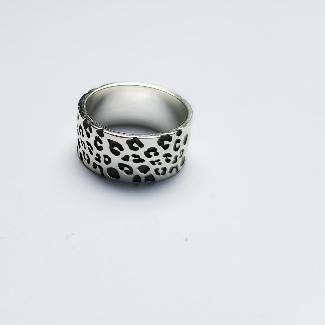 10mm Wide Leopard Print Ring Big Rings Bold Statement - Etsy