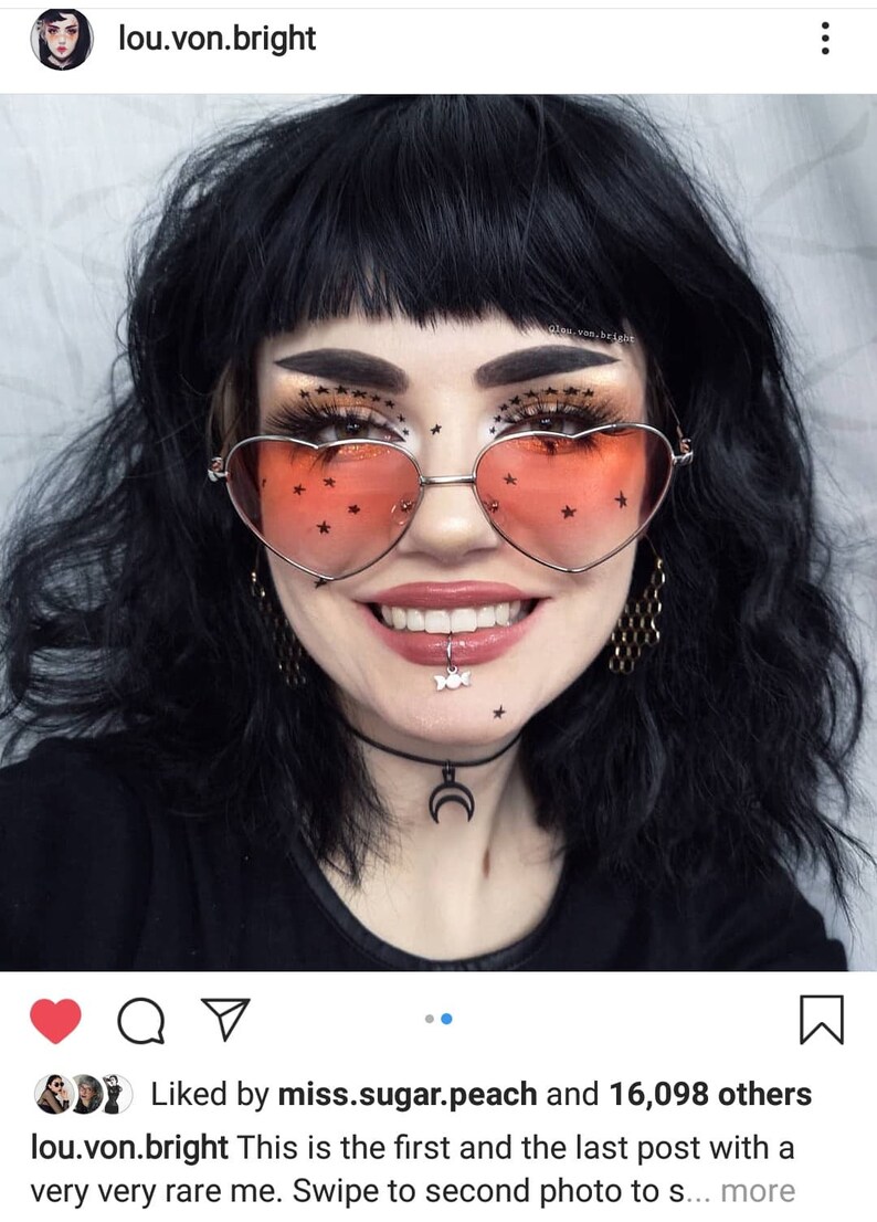 Moon Phase Dangling Lip Ring Fake Lip Ring Lip Piercing - Etsy