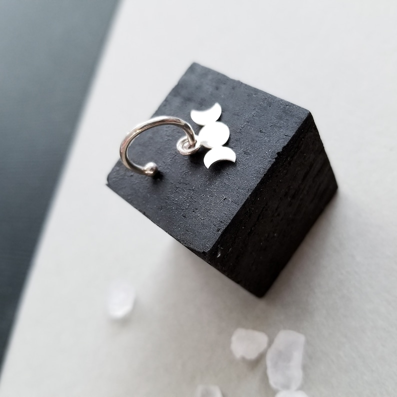 Moon Phase Dangling Lip Ring Fake Lip Ring Lip Piercing - Etsy