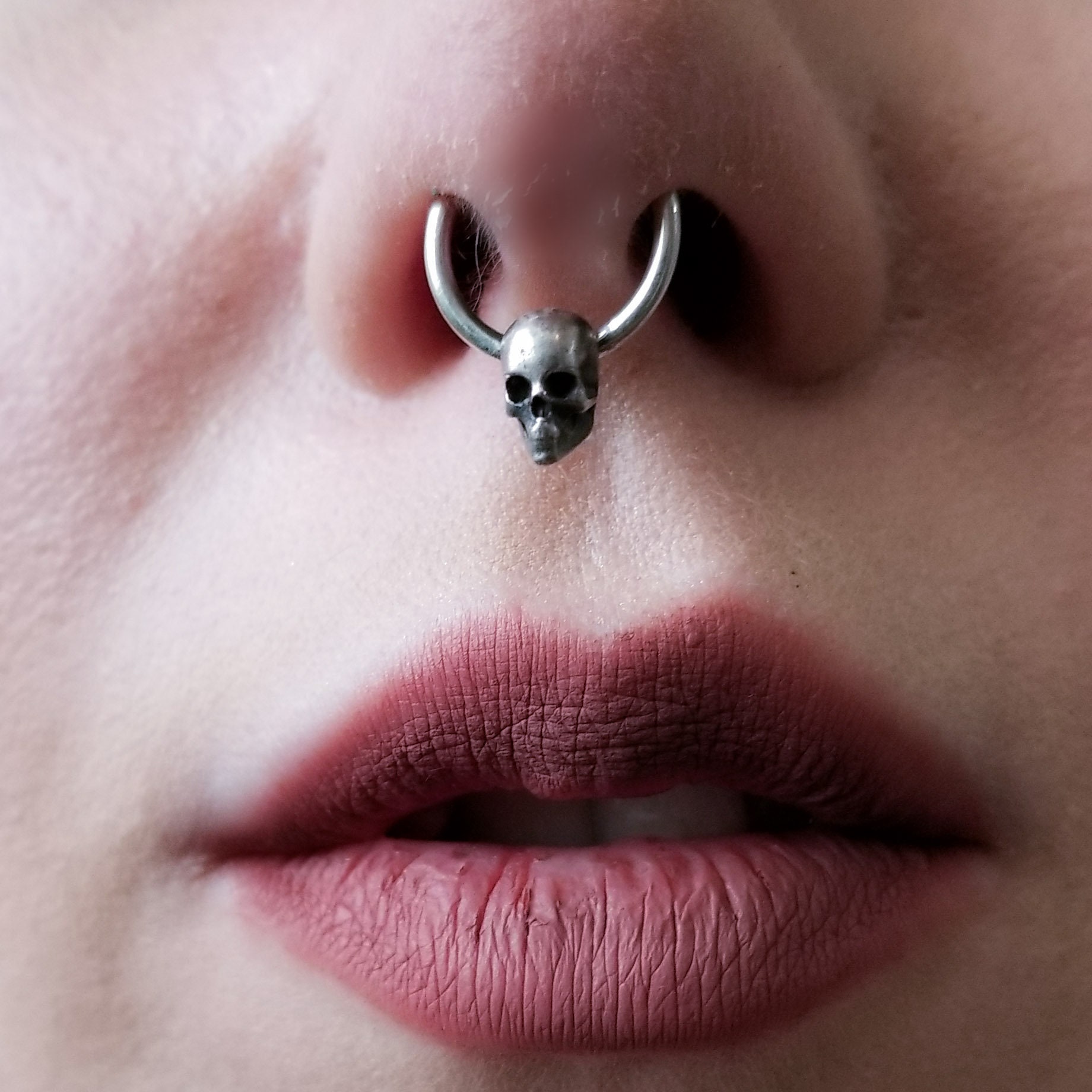 Minimal Skull Septum Ring Rocker Gothic Witch Occult - Etsy Ireland