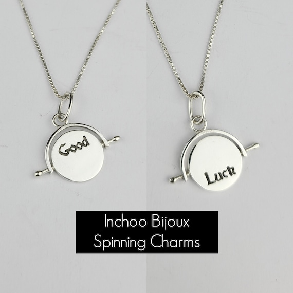 Good Luck Spinning Charm Kinetic Health Silver Pendant | Etsy