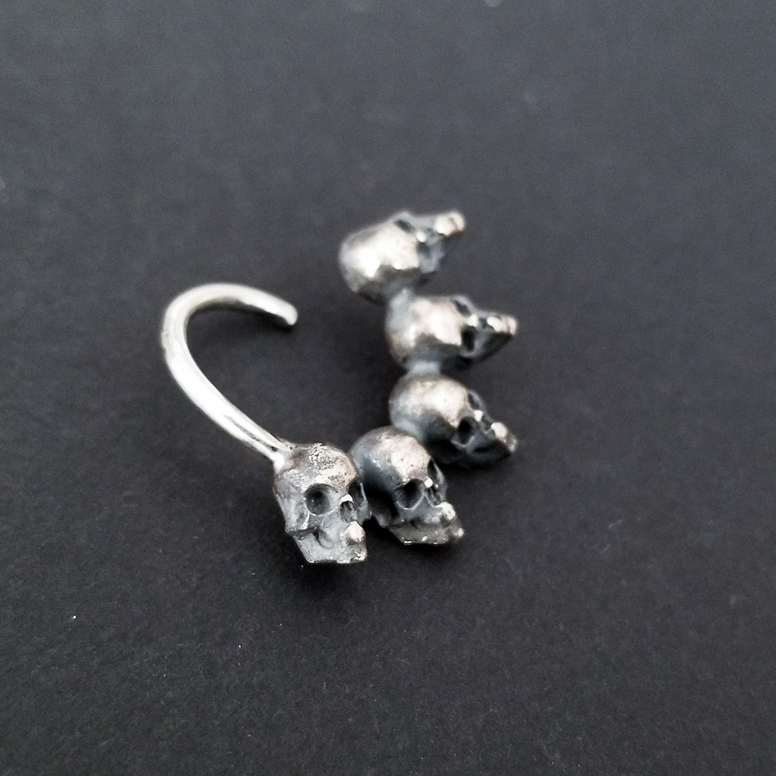 5 Skull Septum Ring, Massive, Oversized, Statement, Bold, Viking, Punk ...