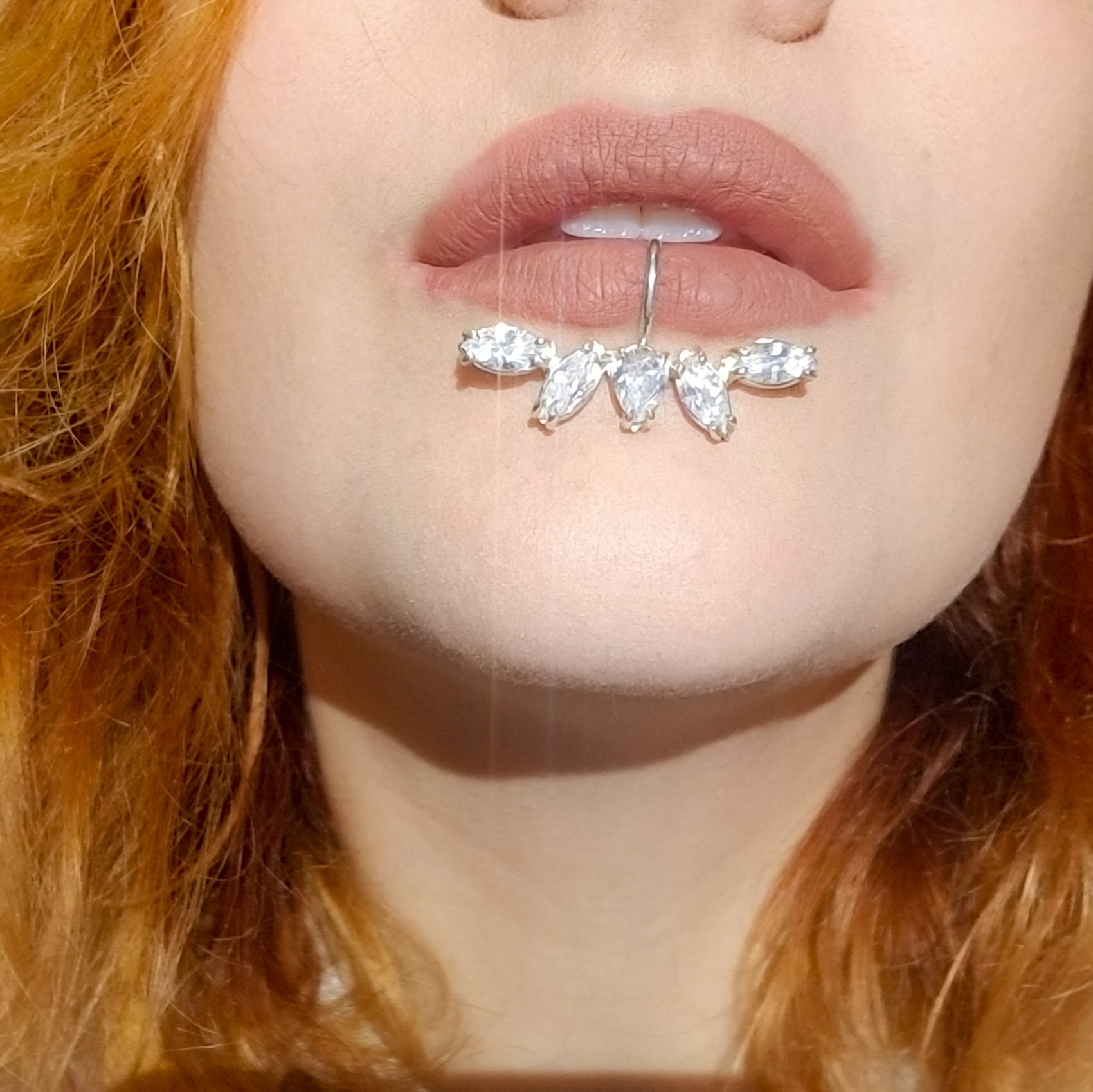 Statement Lip Jewelry Fake Lip Ring Fashion Bridal | Etsy