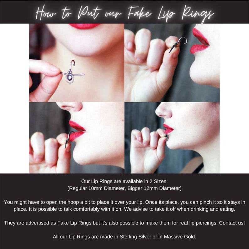 Fake Lip Ring Featured in Kerli Savages Video Clip, Fake Lip Ring, Lip ...