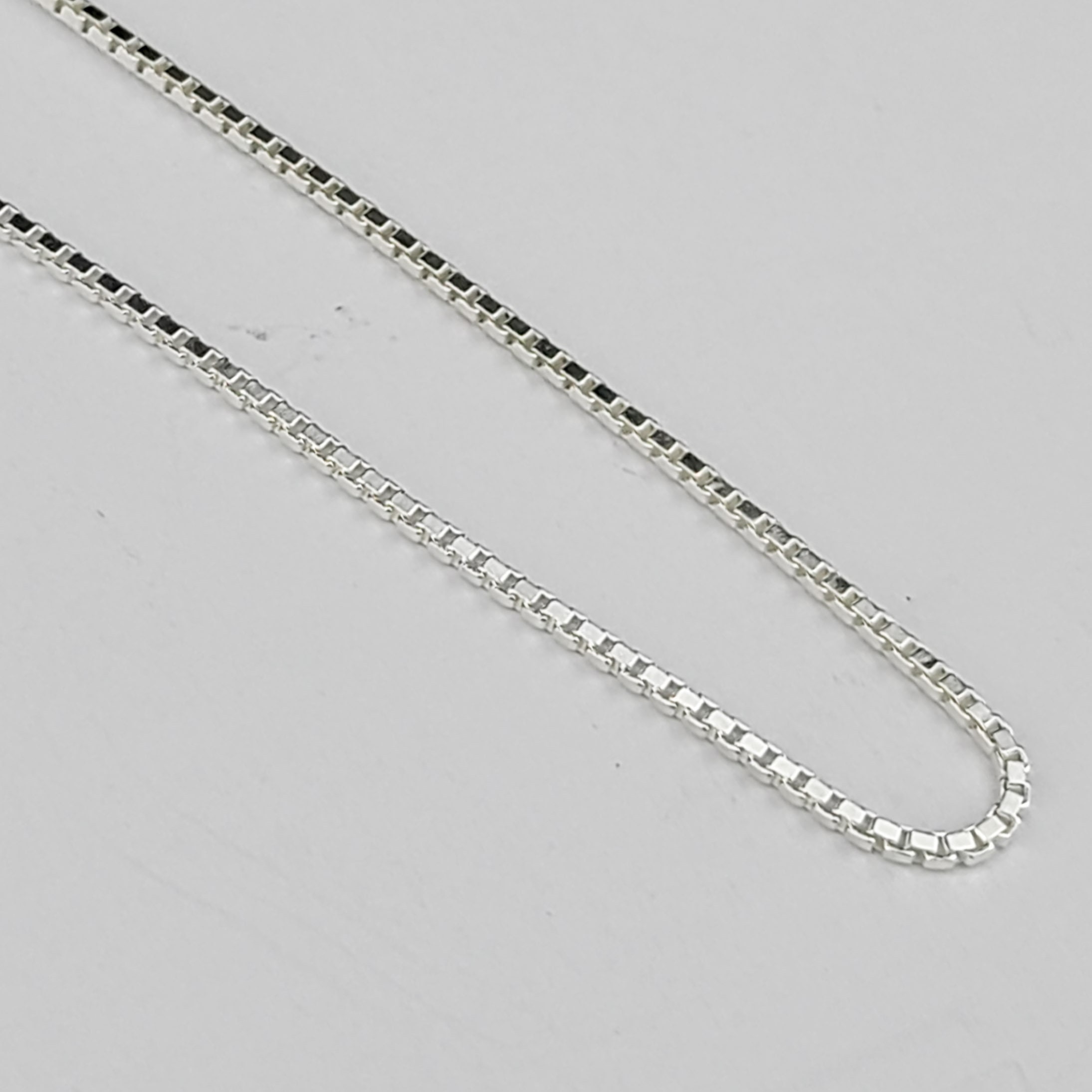 1mm Box Chain Square Faceted Chain Sterling Silver Dainty | Etsy