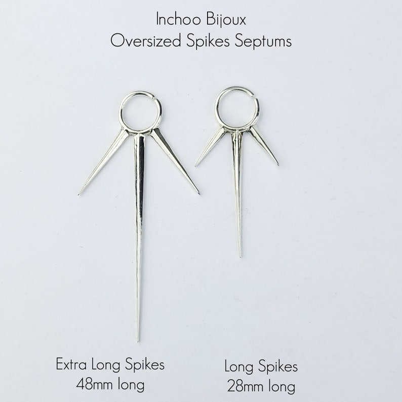 Long Spike Septum Piercing Punk Spikes Nose Ring Body - Etsy