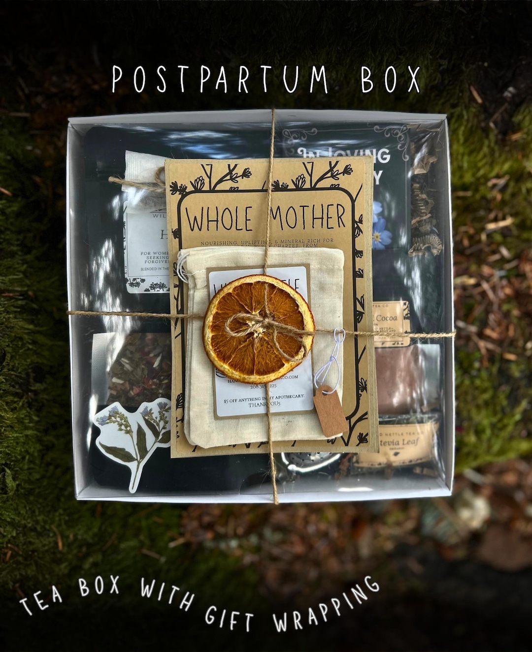 Postpartum Care Package With Organic Herbal Tea for a New Mom Recovery ...