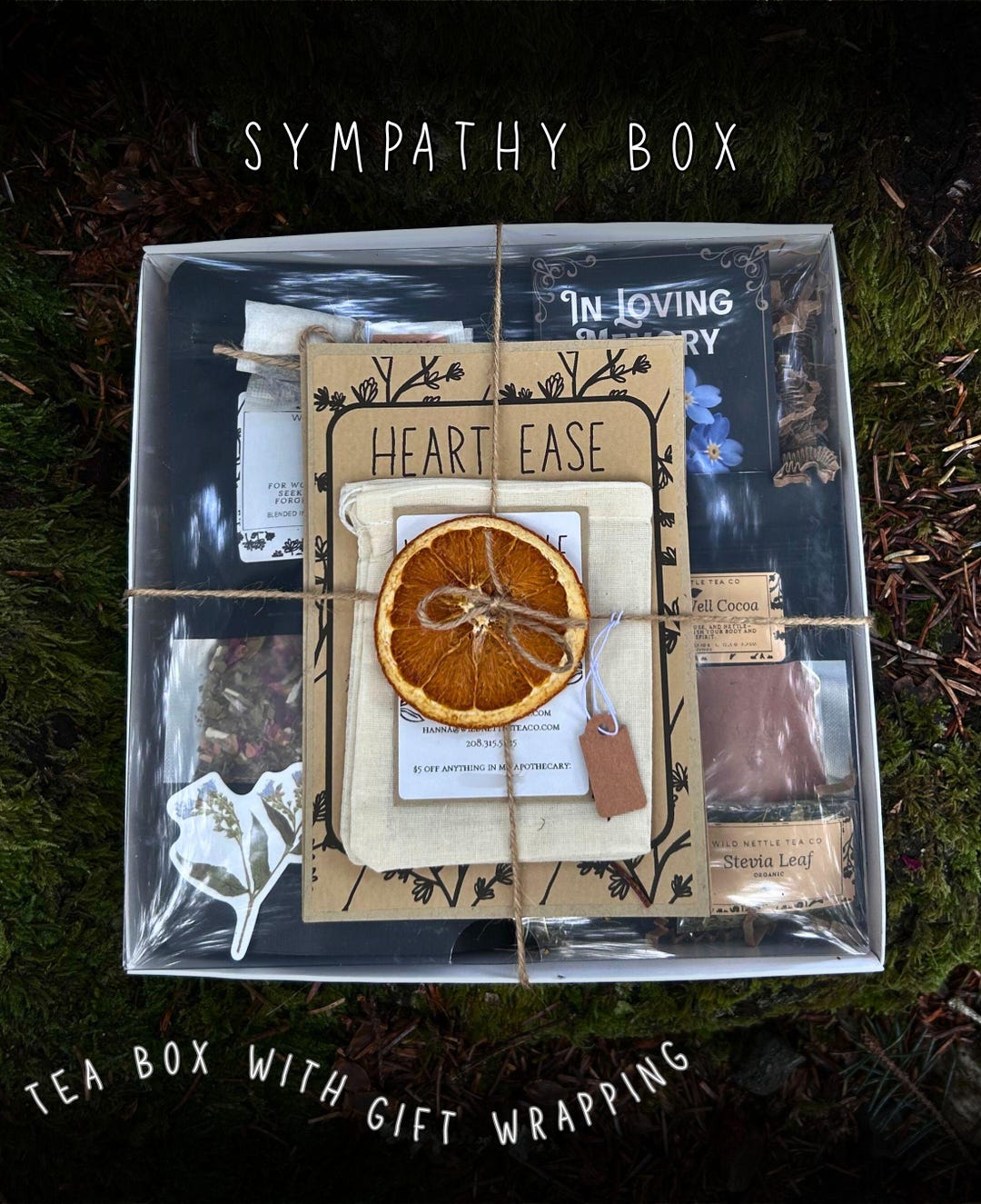 Custom Sympathy Care Package, Death Grief Gift Box, Organic Herbal Tea ...