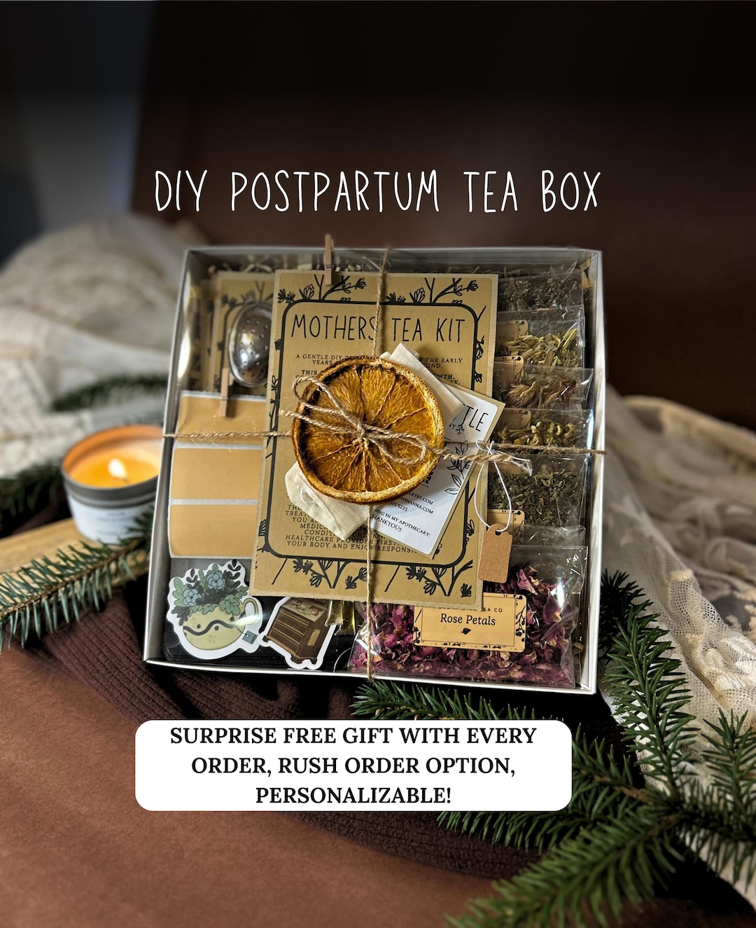 DIY Apothecary Kit for a Postpartum Care Package With Organic Herbal ...