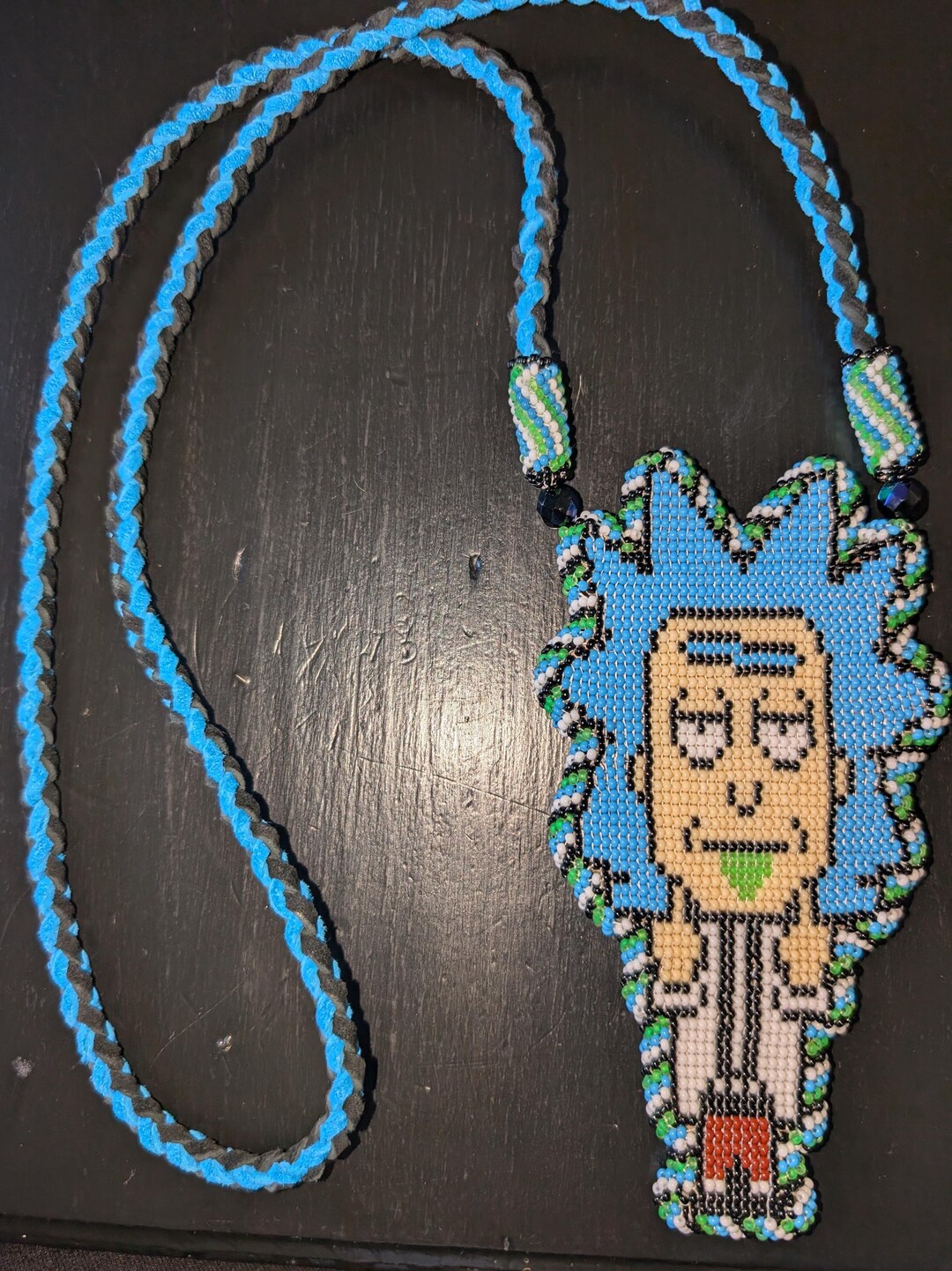 Rick and Morty Perler Beaded Medallion - Etsy