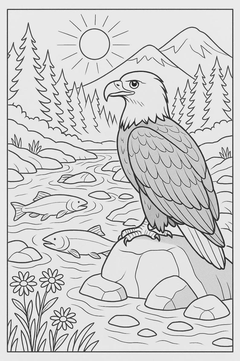 20 Childrens Coloring Pages of Animals in Nature Kids - Etsy Canada