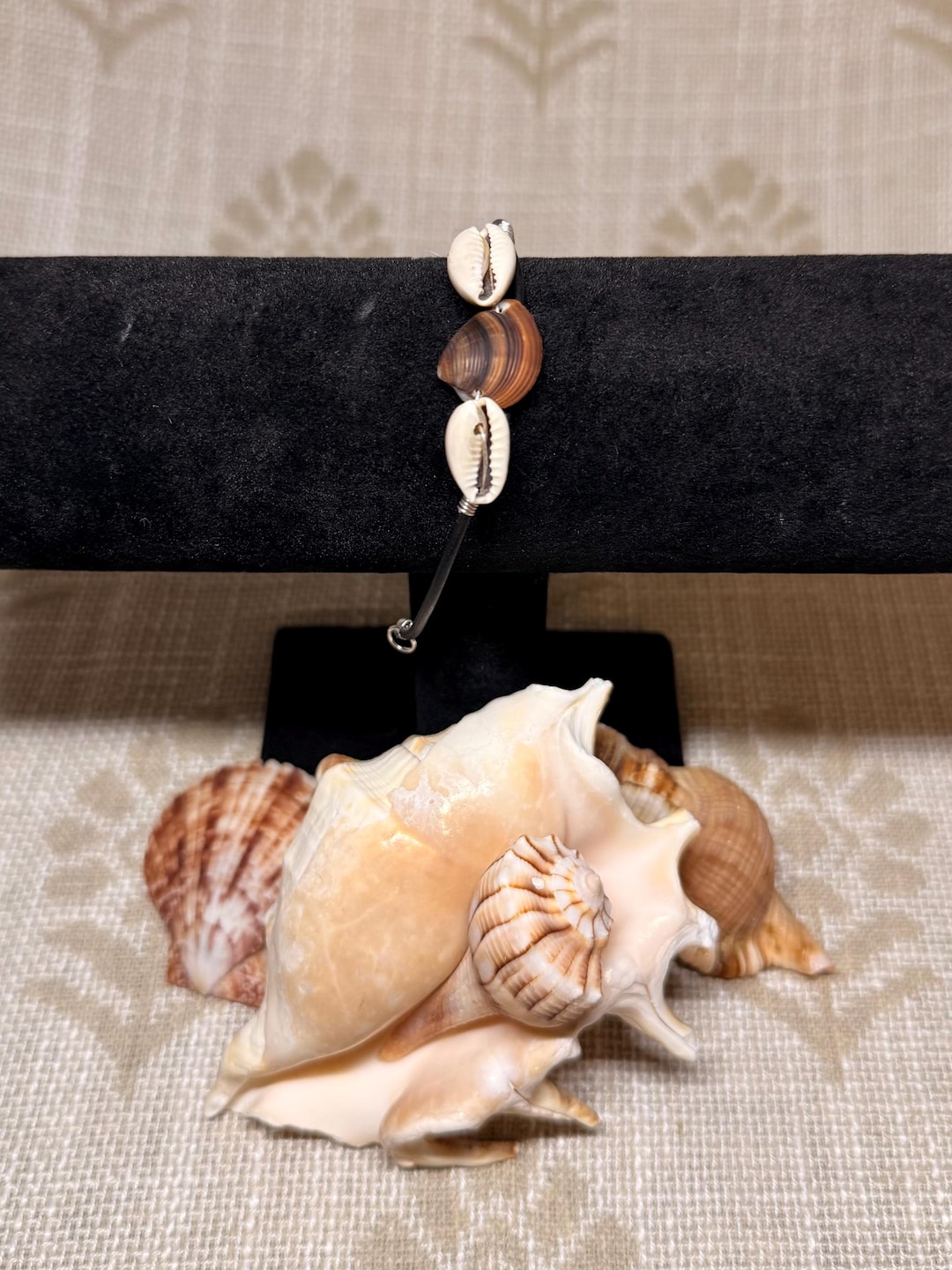 Authentic Natural Golden Clam and Cowrie Shell Bracelet With Lovely ...
