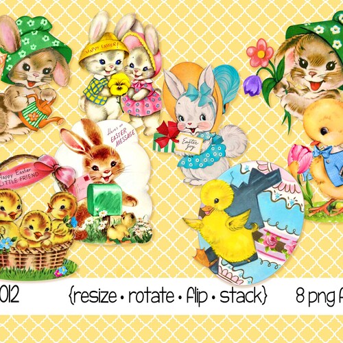 Digital Clipart Instant Download Vintage Easter Images - Etsy