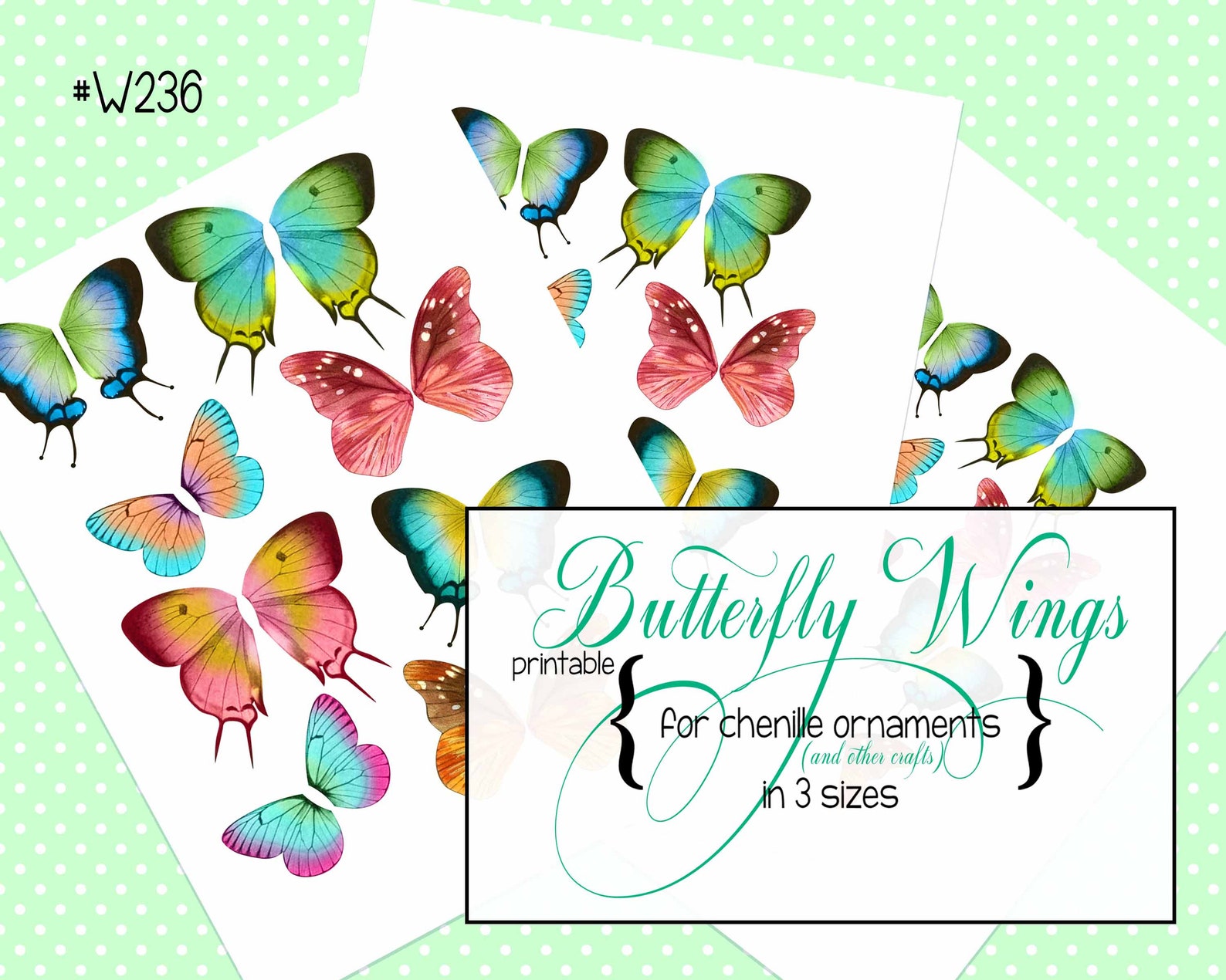 Printable Butterfly Wings for Craft Projects Angel Wings | Etsy