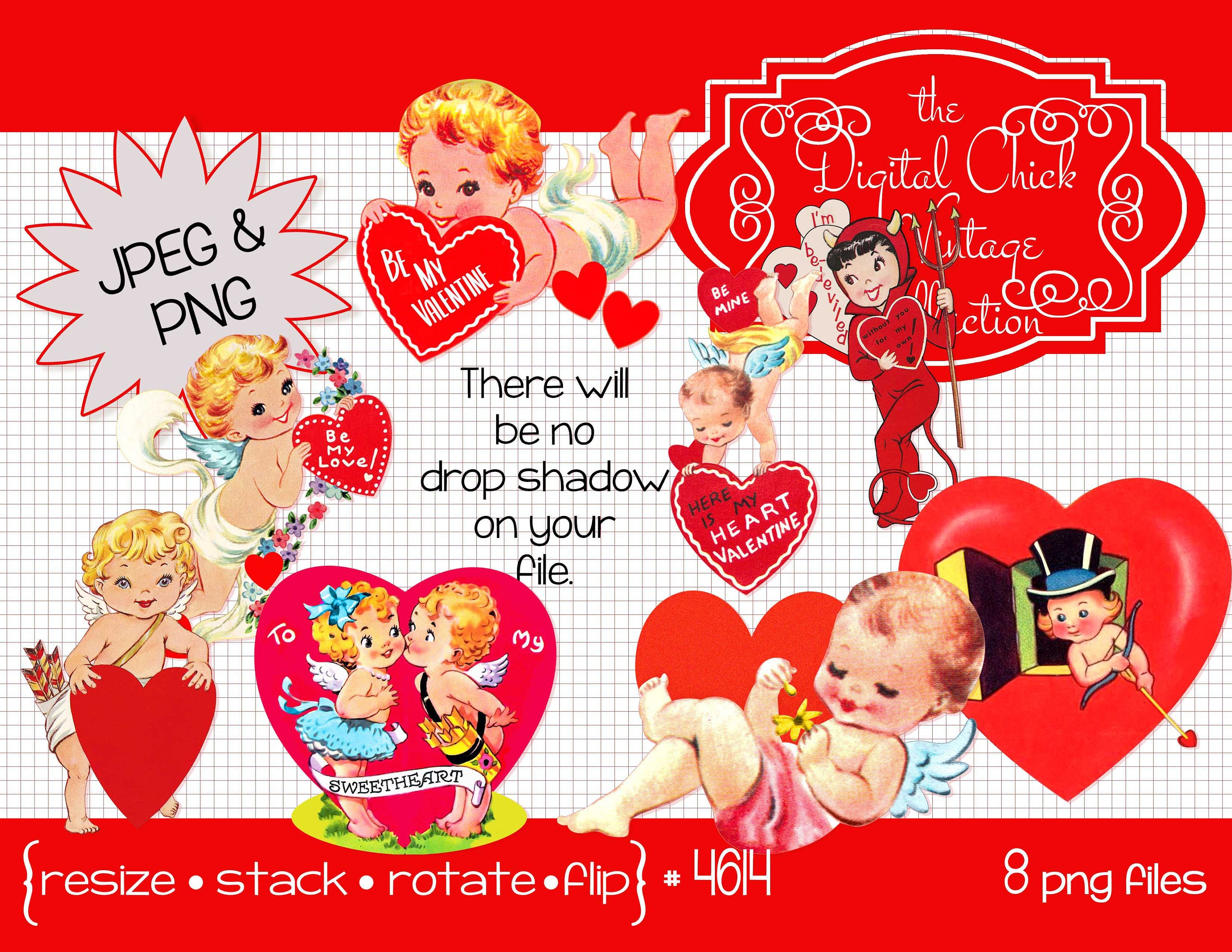Vintage Happy Valentines Day Clipart