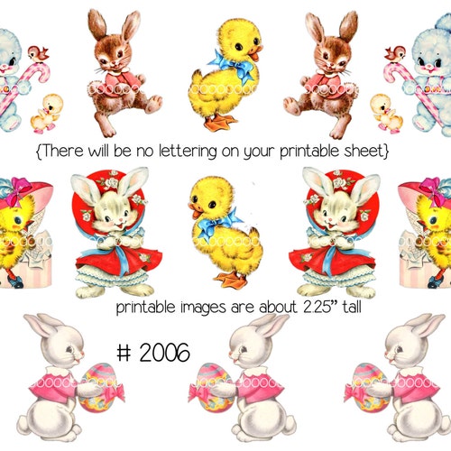 Digital Clipart Instant Download Vintage Easter Images - Etsy