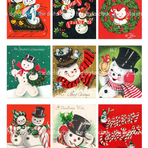 Snowmen Clipart - Etsy