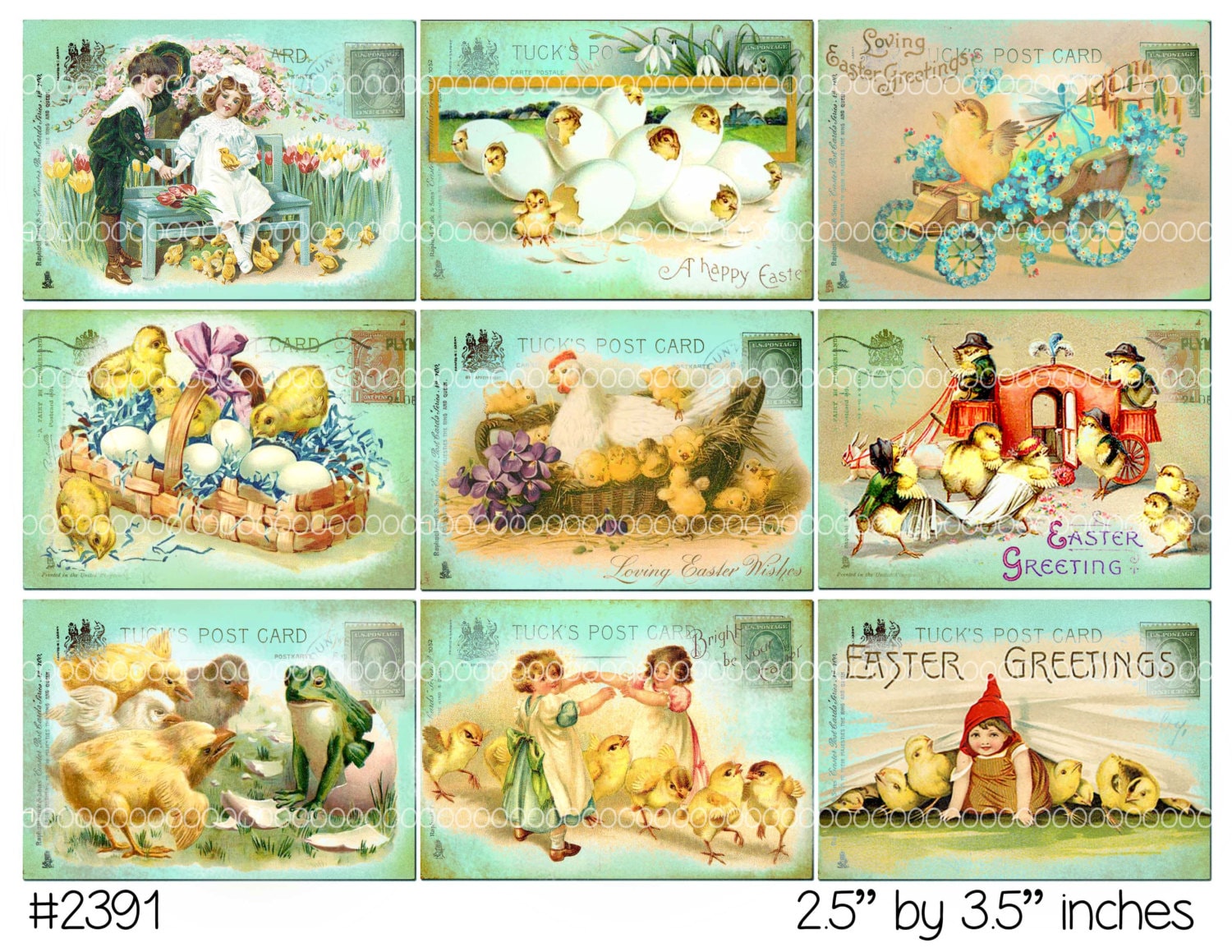 Digital Collage Instant Download Vintage Easter Images - Etsy