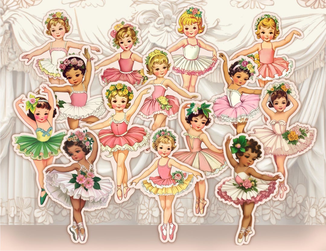 Little Ballerinas, Adorable Little Girls at Ballet Class Clipart ...