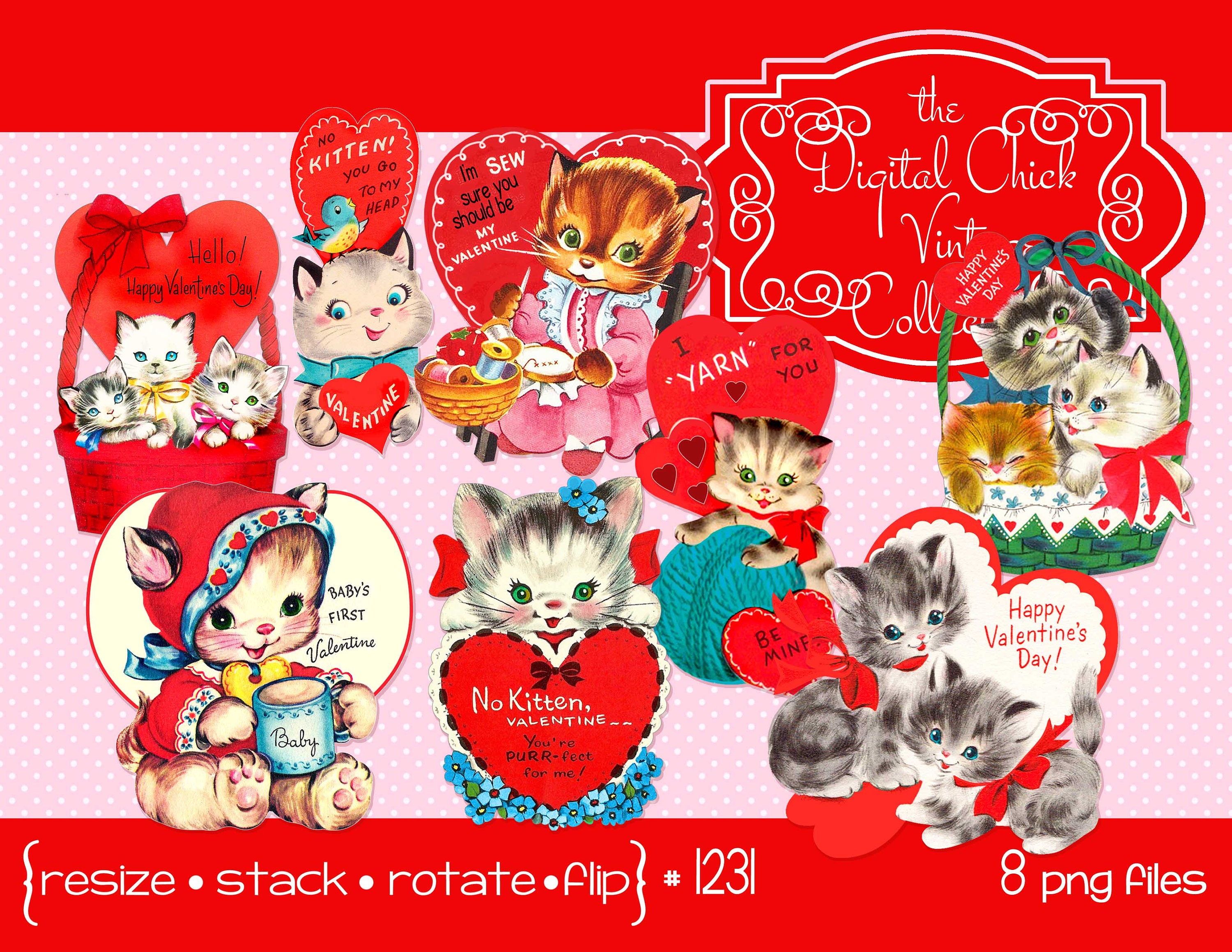 Kitten Valentine Clip Art