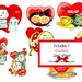 Digital Clipart, Instant Download, Vintage Valentines Cards Images Tea ...