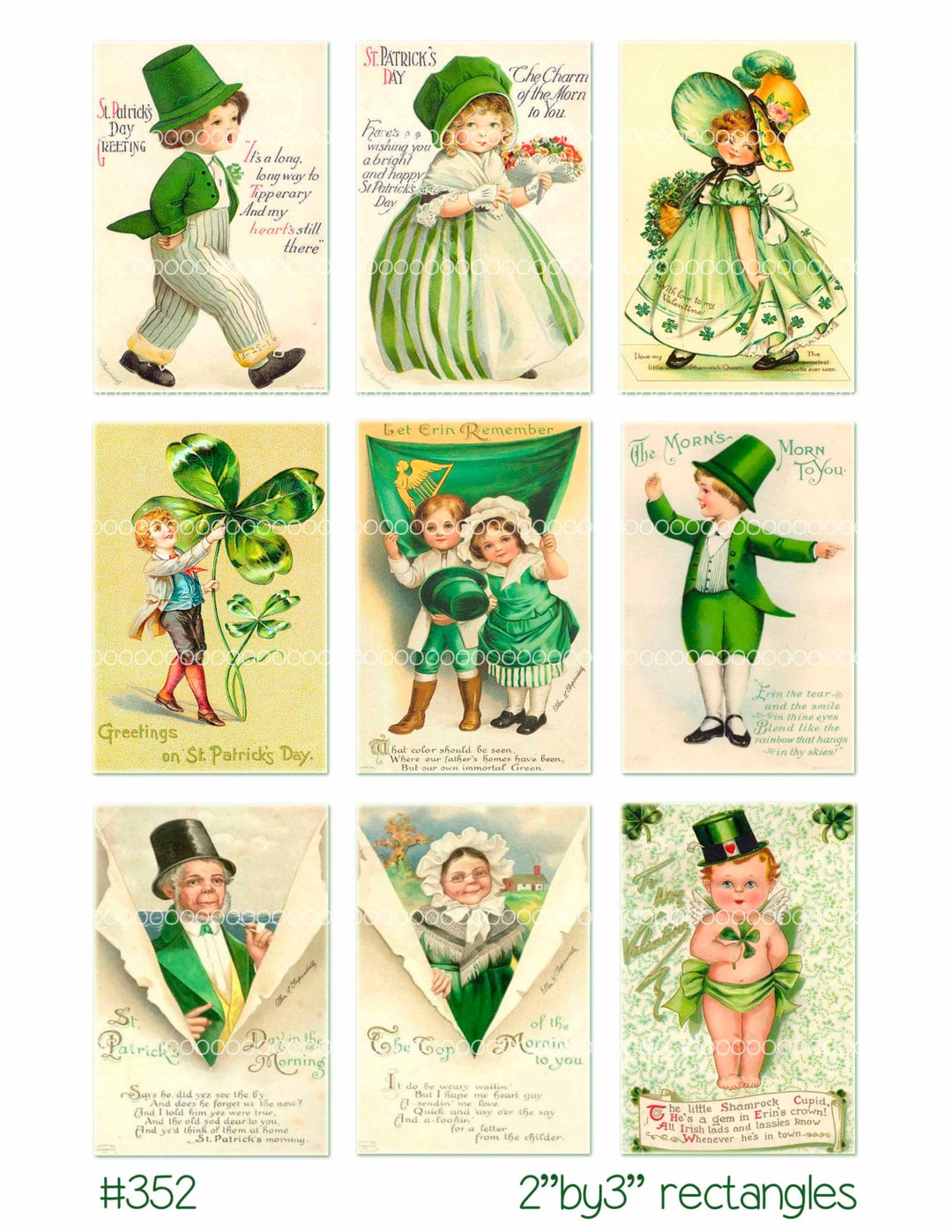 Digital Clipart, Instant Download, Vintage St Patricks Day Images Clip ...