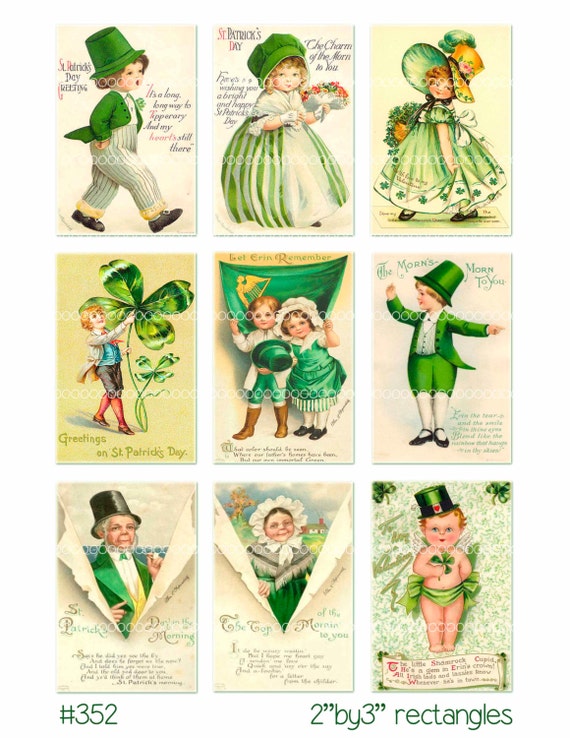 Digital Clipart Instant Download Vintage St Patricks Day | Etsy Canada