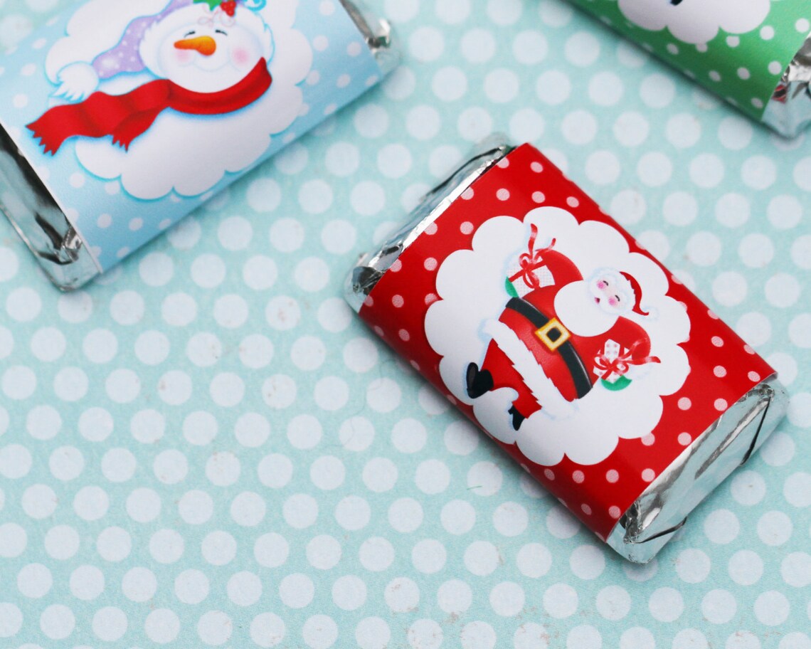 Candy Bar Wrappers1.5 by 3 Secret Santa Snowman - Etsy