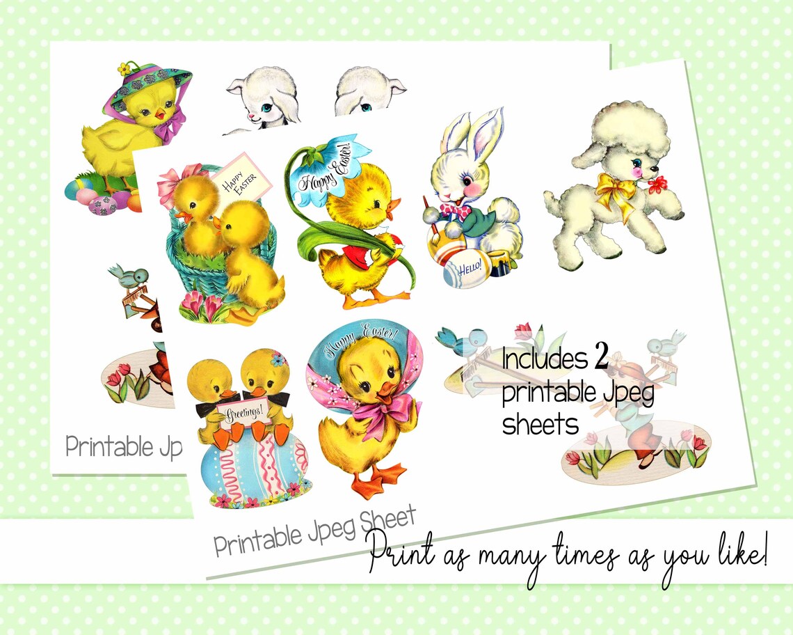 Digital Clipart Instant Download Vintage Easter Clipart - Etsy
