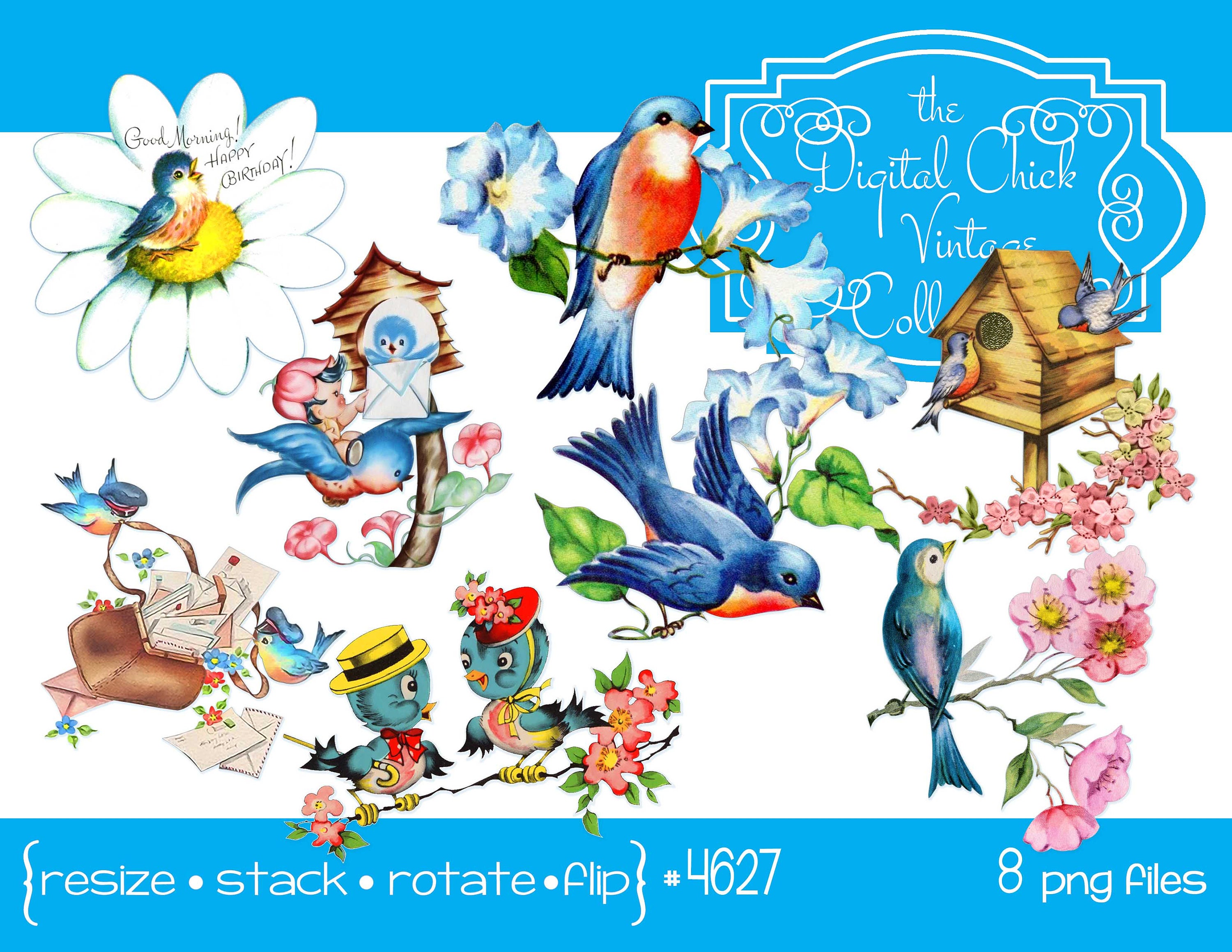 Vintage Bird Clip Art