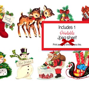 Vintage Christmas Clipart, Instant Download--santa Claus Clipart ...