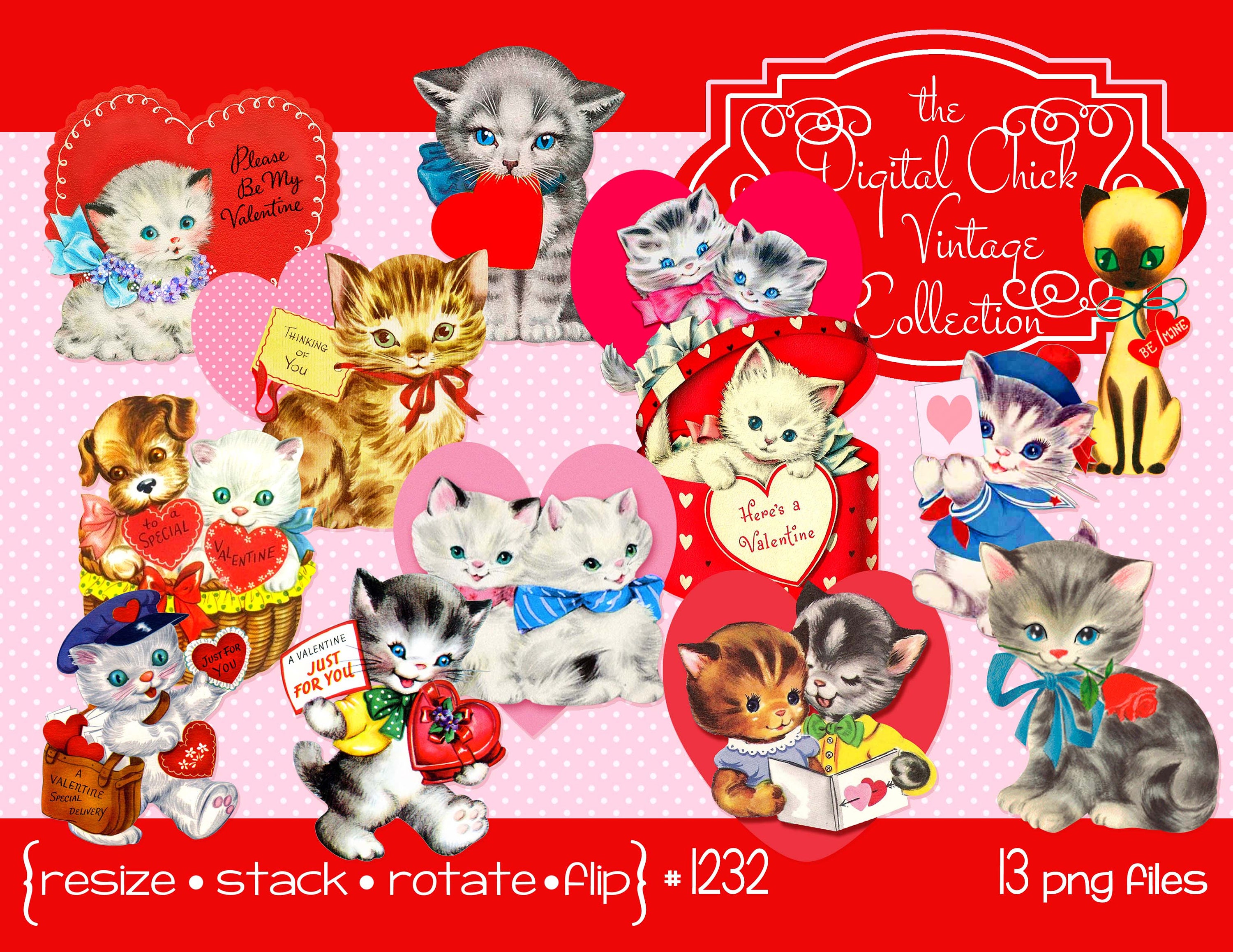 Kitten Valentine Clip Art