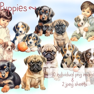 Puppy, Puppies Clipart, Children and Doggie, Puppy Dog, Cute Clipart ...