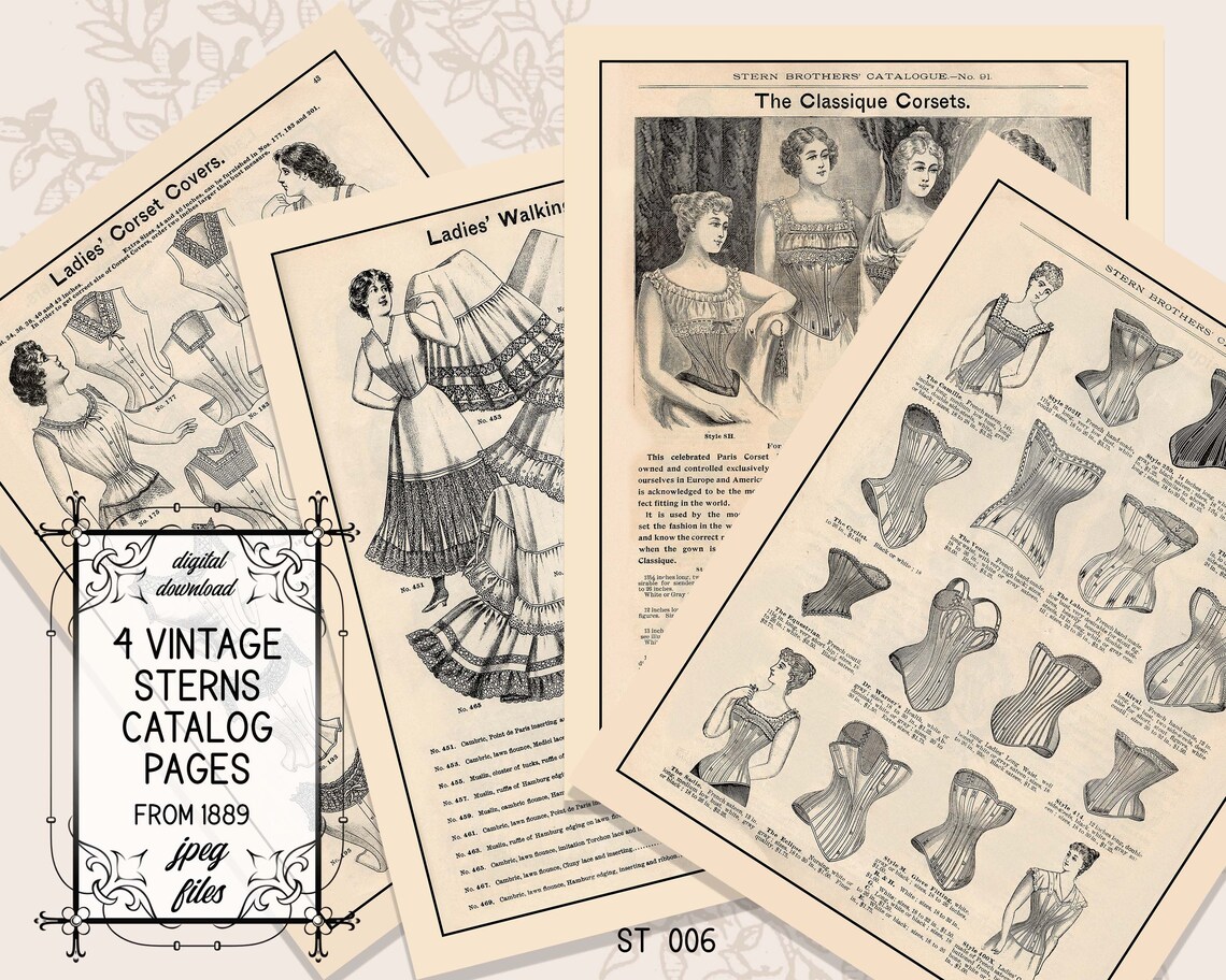 Vintage Catalog Pages Digital Clipart Instant Download - Etsy